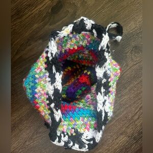 Handmade | Bags | Handmade Crochet Colorful Drawstring Crossbody Bucket ...